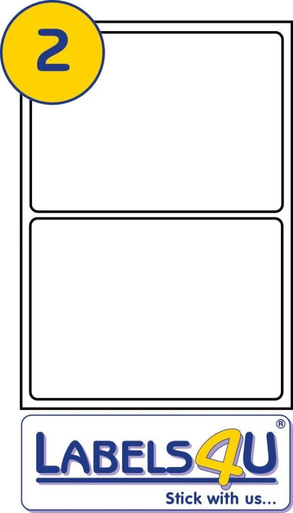 2 Labels Per Sheet 199.6 x 143.5mm | Labels4U