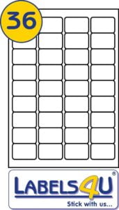 36 Labels Per Sheet 48.9 x 29.6mm | Labels4U